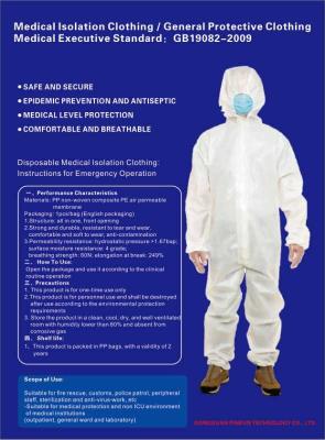 China Non Irritating Disposable Medical Gowns Skin Friendly For Medica Linstitutions for sale