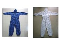 China Full Body Disposable Waterproof Coveralls , High Tensile Resistance Non Woven Isolation Gown for sale