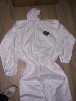 China White / Yellow Isolation Gowns , Medical Protective Ultra Lightweight Coveralls for sale