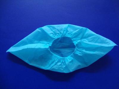 China Double Elastics Blue Plastic Overshoes , Eco Friendly Plastic Shoe Protectors for sale