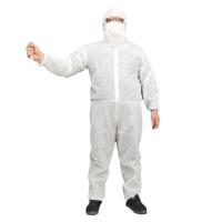 China Particle Proof Disposable Protective Suit , One Piece Pink / Blue Disposable Coveralls for sale