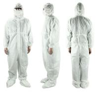 China Particle Proof Disposable Protective Suit , One Piece Pink / Blue Disposable Coveralls for sale