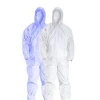 China Safe White Disposable Isolation Gowns Fire Resistant Flame Protection for sale