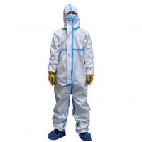 China Collapsible Disposable Work Suits , High Air Permeability Disposable Hooded Coveralls for sale