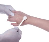 China Skin Care Sterilize Medical Pre Injection CHG Alcohol Swab Foam Cleaning Swabs for sale