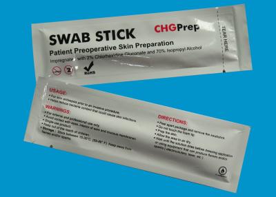 China Skin Antiseptic CHG Chlorhexidine Swabstick Snap Sterile Alcohol Swabs for sale