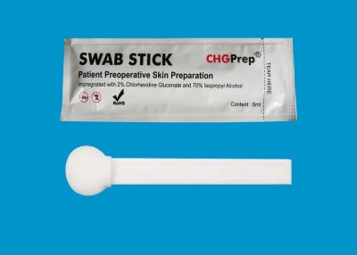 China Large Prep 2% CHG Swab 70% Isopropyl Alcohol IPA Foam Tipped Applicators for sale