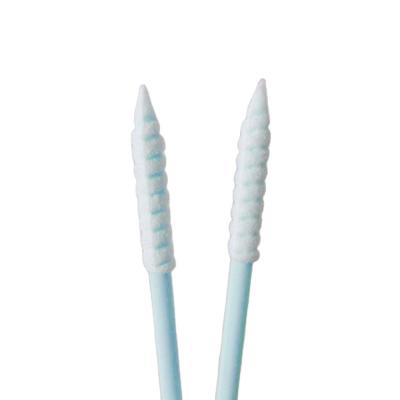China CM-PS752 Slim Pointed Spiral Head Esd Foam Polyester Cleanroom Swabs for Electronics Cleaning for sale