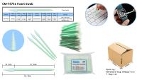 China CM-FS751 Disposable Open Cell Tip Cleanroom Foam Swab Stick Industrial Pointed Spiral Head for sale