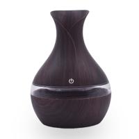 China Compact 300ml Wood Flower Vase Design Ultrasonic Humidifier Diffuser for Home for sale