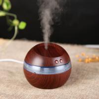 China Portable Wood Grain Electric Aroma Diffuser 300ml for App-Controlled Humidity Control for sale