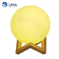 China 2700K LED Moon Space Lamp Environmental PLA 3D Printing 12cm x 15cm Null Design Style for sale
