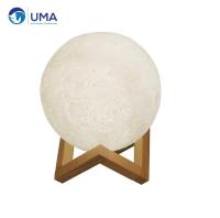 China 2700K LED Moon Space Lamp Environmental PLA 3D Printing 12cm x 15cm Null Design Style for sale