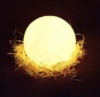 China 2700K LED Moon Space Lamp Environmental PLA 3D Printing 12cm x 15cm Null Design Style for sale