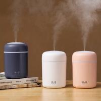China Timing Function 300ml Portable USB Powered Ultrasonic Spray Mist H2O Air Humidifier for sale