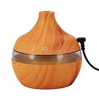 China 5V Portable 300ML 7 Color Change Wood Design USB Rechargeable Humidifier for Timing Function for sale