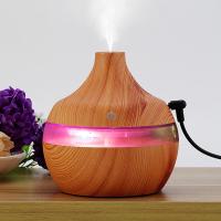 China 5V Portable 300ML 7 Color Change Wood Design USB Rechargeable Humidifier for Timing Function for sale