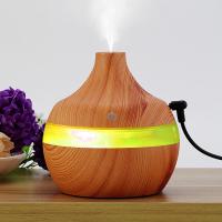 China 5V Portable 300ML 7 Color Change Wood Design USB Rechargeable Humidifier for Timing Function for sale