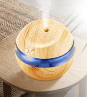 China 3W Portable 130ml Wood Grain Mini Ultrasonic Atomizer USB Air Humidifier for sale