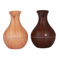 China 130ML Wood Grain Ultrasonic Vase Portable Mini USB Humidifier for Moisture Management for sale