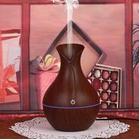 China 130ML Wood Grain Ultrasonic Vase Portable Mini USB Humidifier for Moisture Management for sale