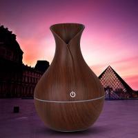 China 130ML Wood Grain Ultrasonic Vase Portable Mini USB Humidifier for Moisture Management for sale