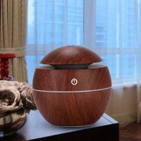 China Other Function Portable Mini Ultrasonic USB 130ML Wood Grain Humidifier with Led Light for sale