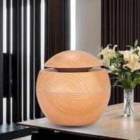 China Other Function Portable Mini Ultrasonic USB 130ML Wood Grain Humidifier with Led Light for sale