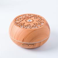 China 500ml Household Wood and Glass Essential Oil Aroma Diffuser with Remote and RGB LED Light for sale
