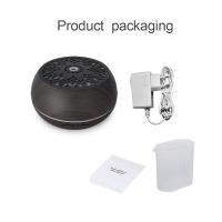 China 500ml Household Wood and Glass Essential Oil Aroma Diffuser with Remote and RGB LED Light for sale