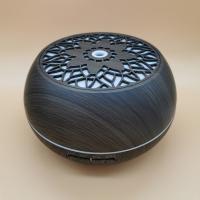 China 500ml Household Wood and Glass Essential Oil Aroma Diffuser with Remote and RGB LED Light for sale