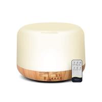 China 12W Portable Small Size 300ml Wood Grain Ultrasonic Air Humidifier Aroma Diffuser for sale