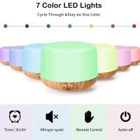 China 12W Portable Small Size 300ml Wood Grain Ultrasonic Air Humidifier Aroma Diffuser for sale