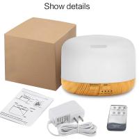 China 12W Portable Small Size 300ml Wood Grain Ultrasonic Air Humidifier Aroma Diffuser for sale