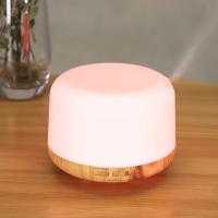 China 12W Portable Small Size 300ml Wood Grain Ultrasonic Air Humidifier Aroma Diffuser for sale