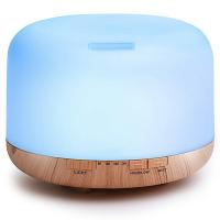 China 24V Capacity＞200ml Tree Leaf Design Wooden Aroma Diffuser Vintage Style Essential Oil for sale