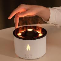 China Flame LED Light 350ml Volcano Humidifier with Style Flame Aroma Diffuser and Night Lamp for sale