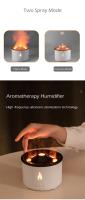 China 12W Power 2023 Amaz 24V Ultrasonic Volcano Vaporizer Aroma Diffuser Humidifier 3D Flame for sale