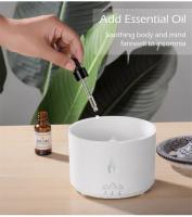China 12W Power 2023 Amaz 24V Ultrasonic Volcano Vaporizer Aroma Diffuser Humidifier 3D Flame for sale