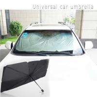 China All in 1 Car Sun Shade Umbrella Fiberglass Ribs 3 Fold Parking Sunshade for Windshield for sale