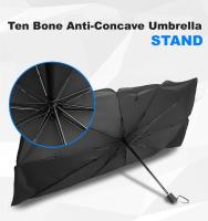 China Steel Frame Customized Logo Car Windshield Sunshade Umbrella UV Protect Foldable for sale