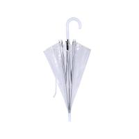 China Steel Shaft Advertising Transparent POE Full Body Dome Umbrella with Print Logo Auto Open for sale