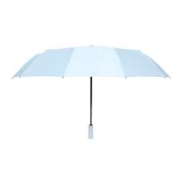 China Pongee Panel Material Large Folding Advertising Umbrella for Sunny and Rain Dual for sale