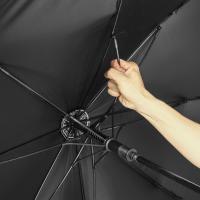 China Silver Metal Handle Straight Double Canopy Rolls Royce Golf Umbrella Custom Logo for sale