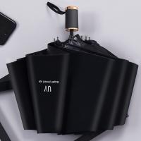 China Three Fold Reinforcement Small Pure and Fresh Sunshade Black Adhesive Folding Umbrella for sale