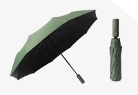 China Fully-Automatic Three Fold Vinyl Sunshade Umbrella for Adults Sun and Rain Protection for sale