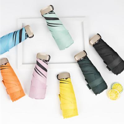 China Sun Protection and Convenience in One X501 Five Fold Umbrella with Fiberglass Ribs for sale