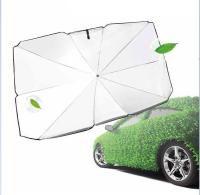 China 140cm Open Diameter Car Sun Umbrella-Block Heat with Manual Control and Safety Hammer for sale