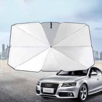 China 140cm Open Diameter Car Sun Umbrella-Block Heat with Manual Control and Safety Hammer for sale
