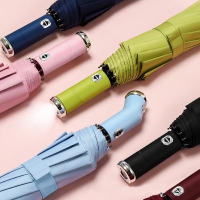 China Polyester LED Light Folding Umbrella for Adults Automatic Open and Close Feature for sale